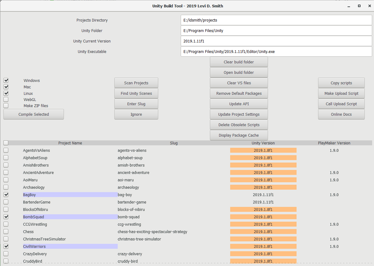 Unity Build Tool - LD Smith Games Workshop